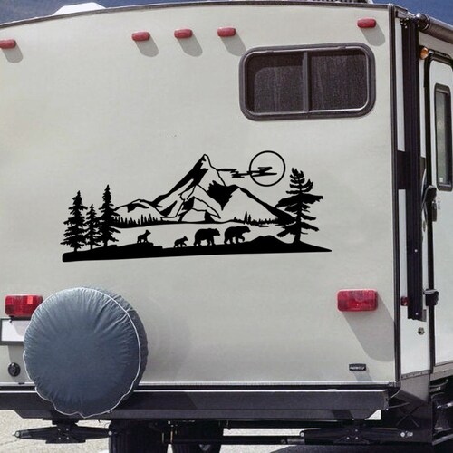 1 RV Trailer Camper Mountain Scene Decal Graphic 930-4 - Etsy