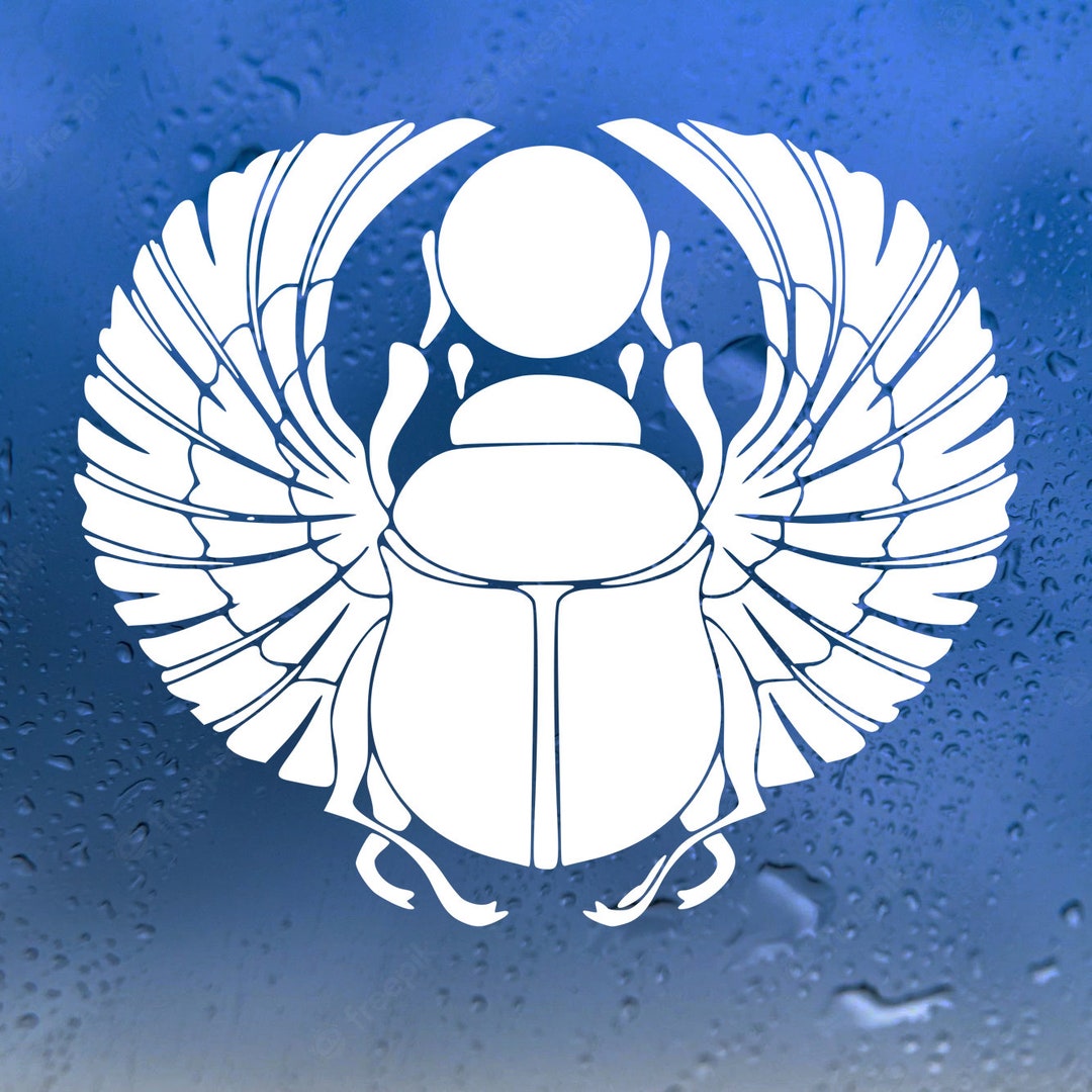Scarab Vinyl Decal V3 Small to Large | Egyptian Beetle Wings Heart ...