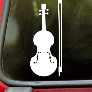 Fiddle Vinyl Decal - Violin - Bow - Bluegrass Country Music - Die Cut ...