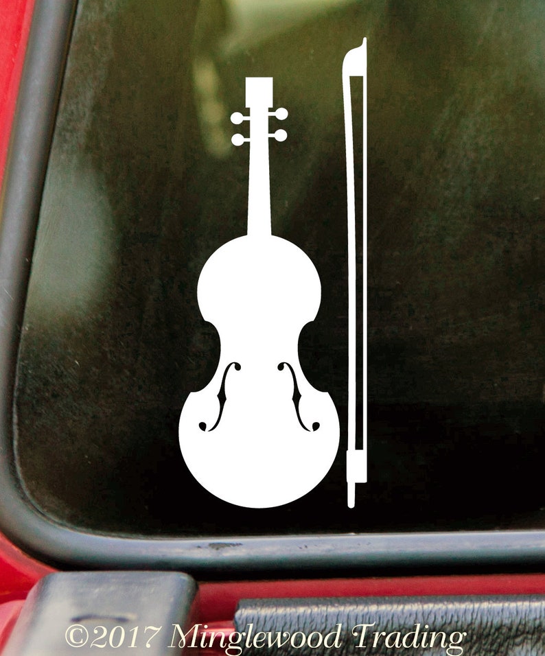 Fiddle Vinyl Decal Violin Bow Bluegrass Country Music - Etsy