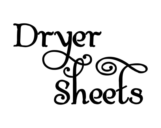 Dryer Sheets Vinyl Decal Sticker Laundry Room Fresh DIY | Etsy