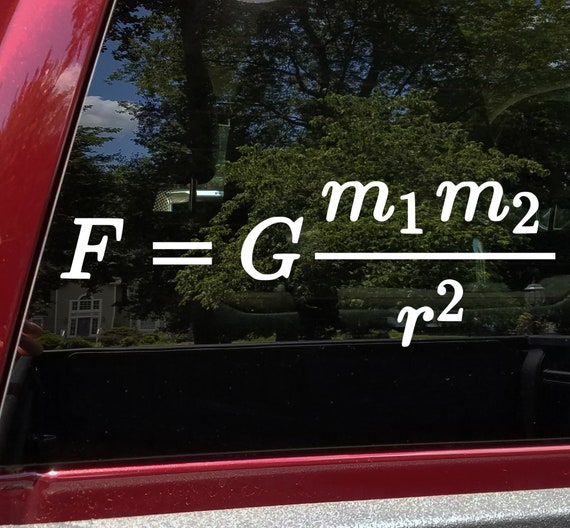 Law of Gravity Mathematical Formula Vinyl Decal Isaac Newton | Etsy