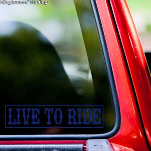 Live to Ride - Vinyl Decal Sticker - Motorcycle Life Bike Club - Etsy