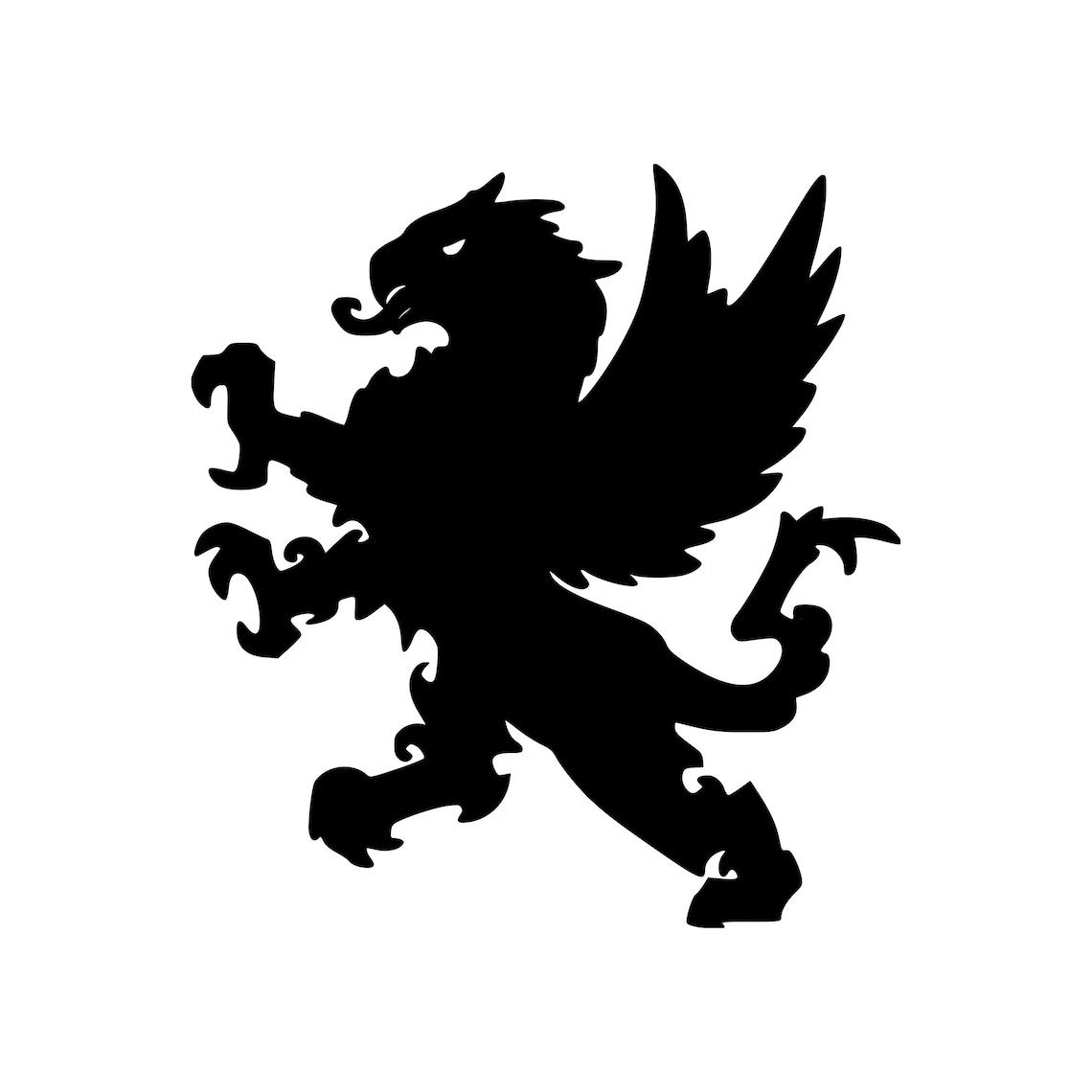 Heralidic Griffin V3 Vinyl Decal Sticker Coat of Arms - Etsy