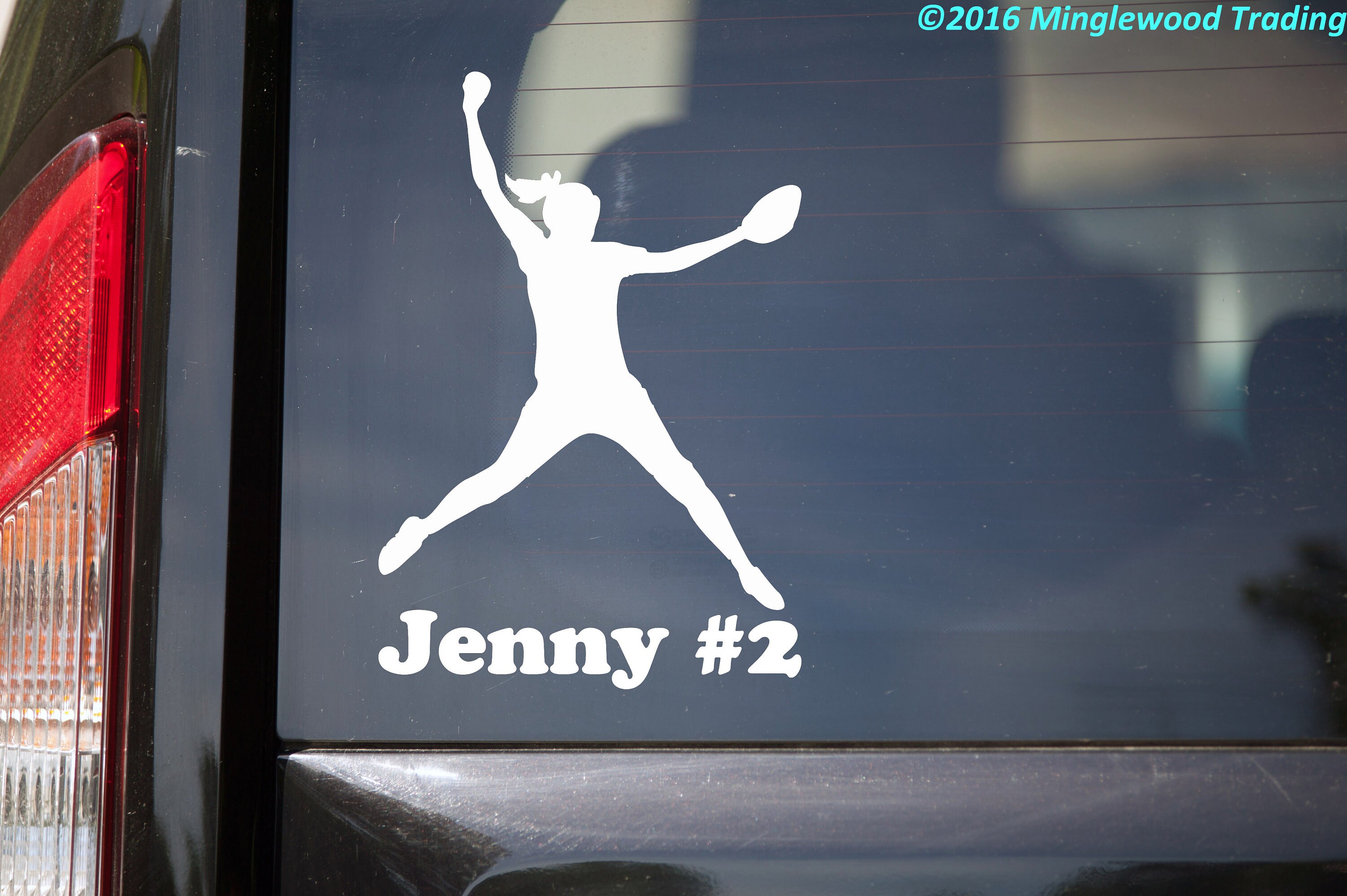 Softball Pitcher V2 With Personalized Name Vinyl Decal - Etsy