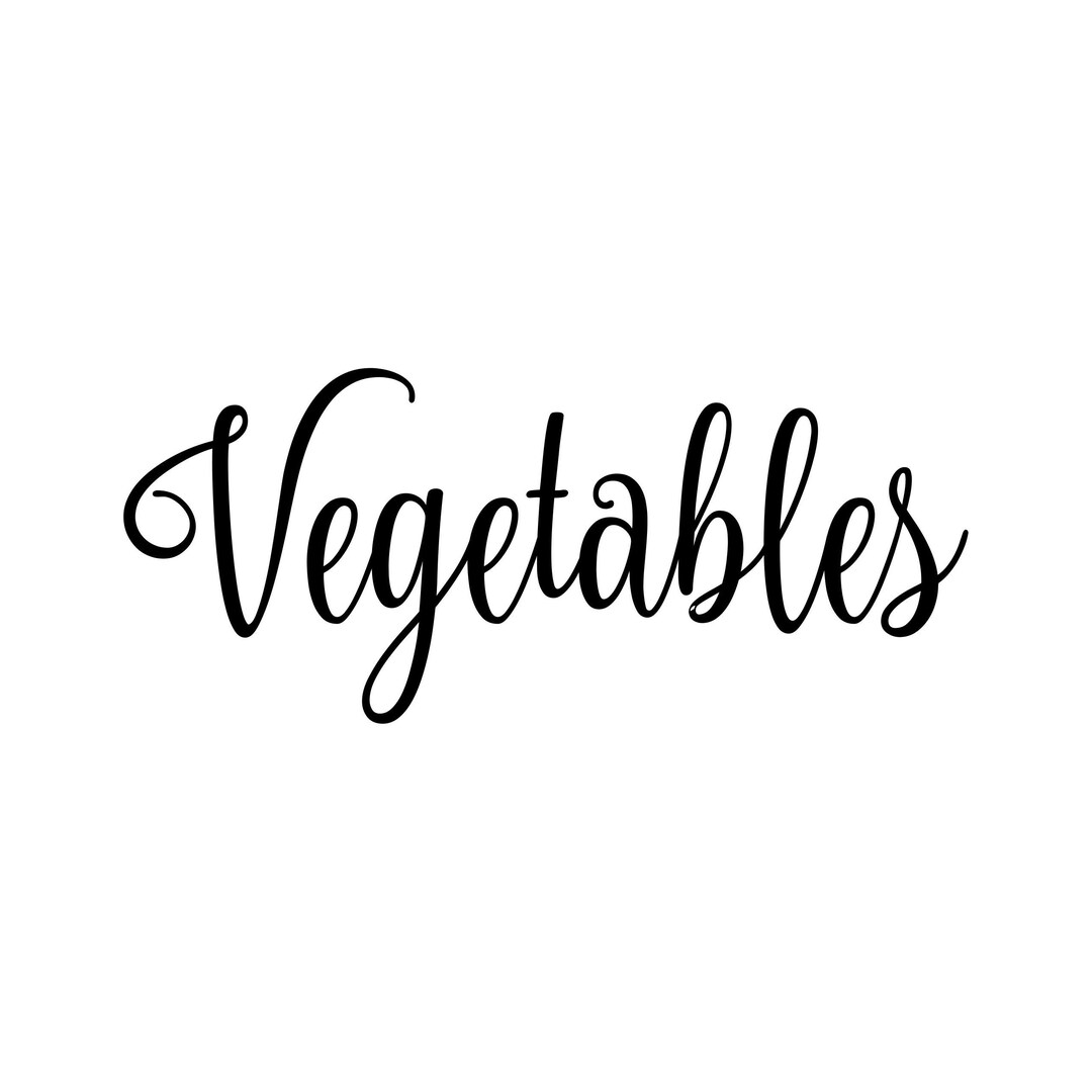 Vegetables Vinyl Sticker - Kitchen Pantry Organization Label - Die Cut ...