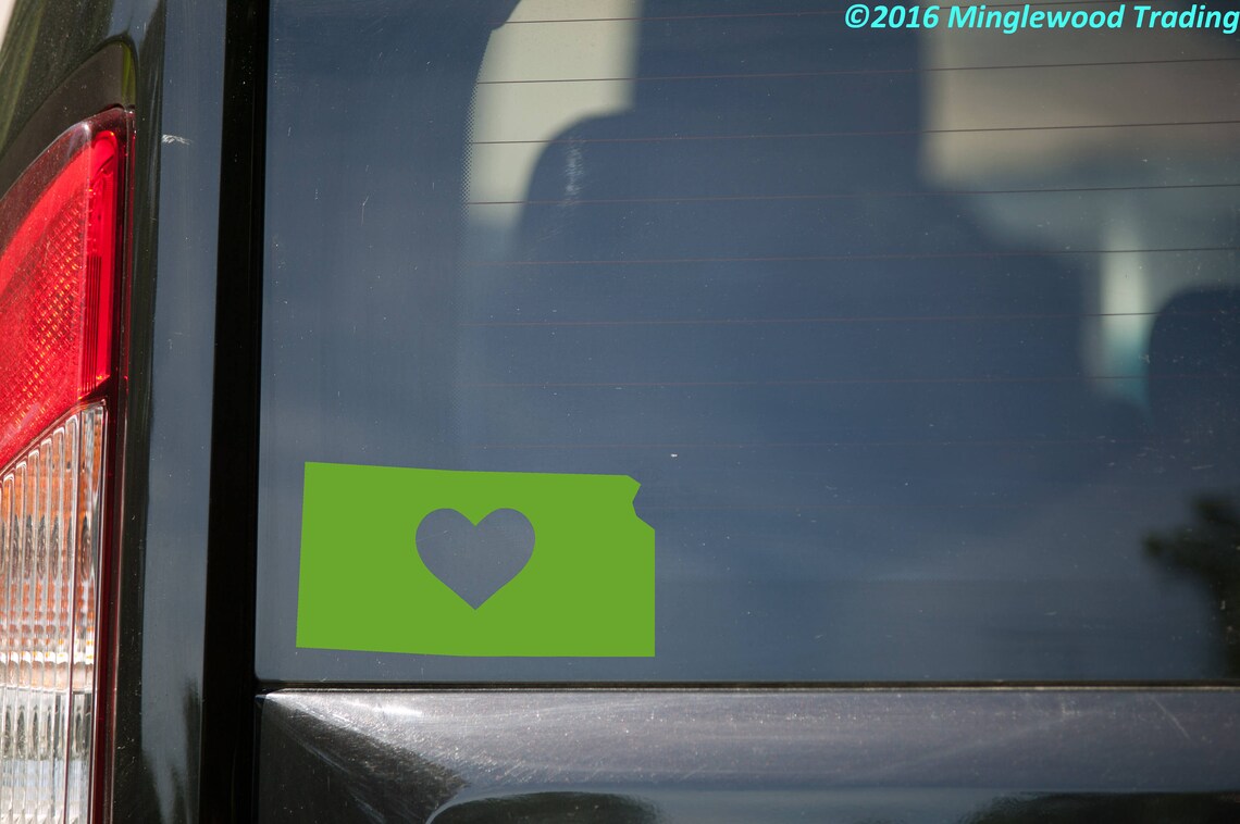 KANSAS HEART Vinyl Sticker Home State Love KS Die Cut - Etsy