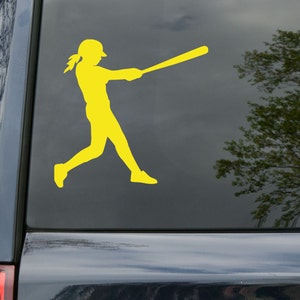 Softball Player Vinyl Decal Sticker Fastpitch Slow Pitch Batter ...