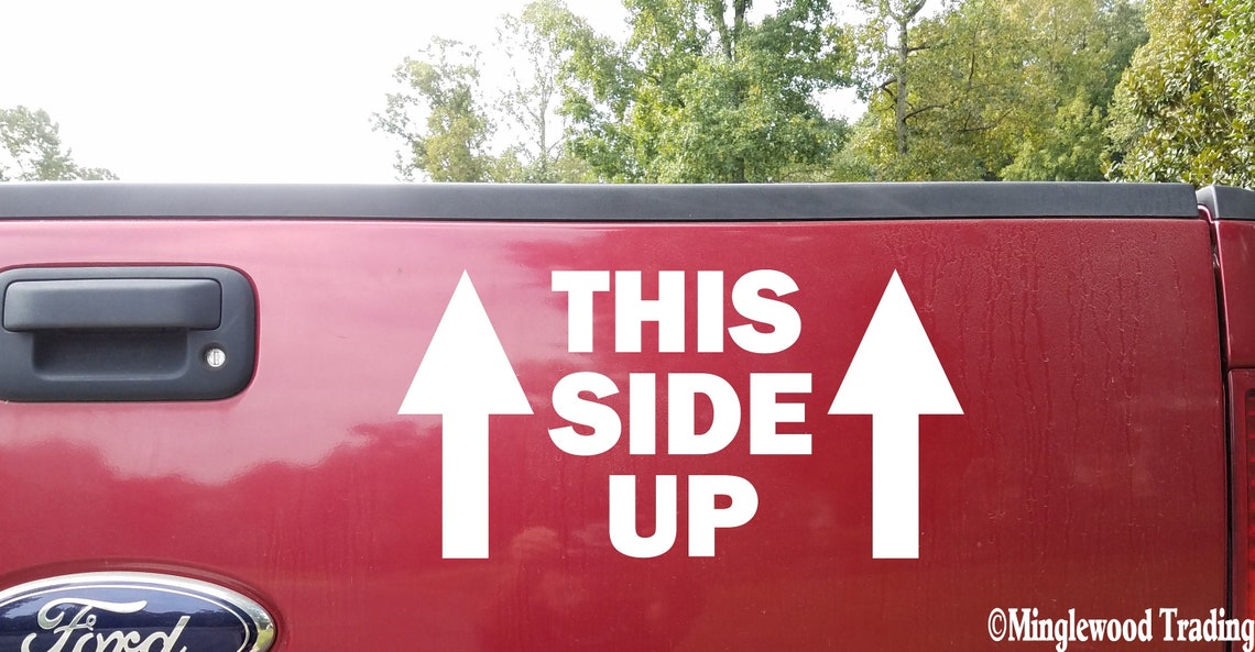 This Side up Vinyl Die Cut Decal Sticker off Road Truck 4x4 - Etsy