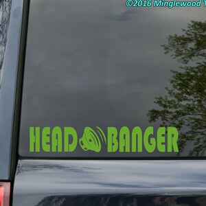 Headbanger V1 Vinyl Decal Sticker EDM Music Speaker Basshead Head ...