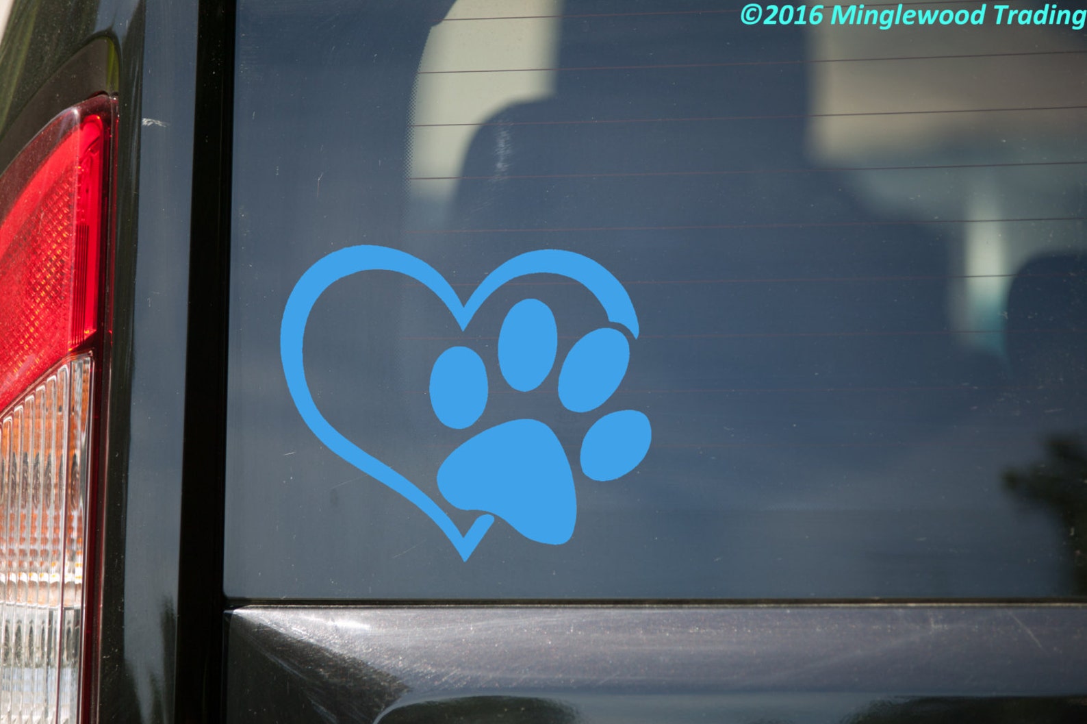 HEART With PAWPRINT Vinyl Decal Sticker Love Dog Puppy Cat | Etsy