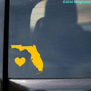 Florida Heart Vinyl Decal Sticker Home State Love FL Orlando Miami ...