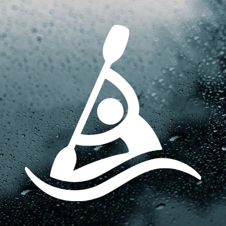 Kayaker Vinyl Decal | Canoe Kayak Rafting Whitewater | Die Cut Sticker ...