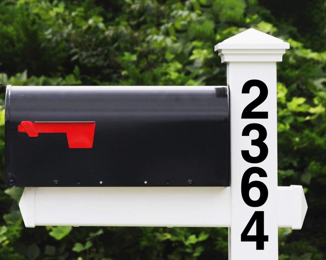Vertical Numbers Vinyl Decal 1-8 inches HOA Custom Mailbox | Etsy