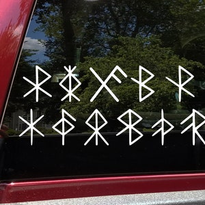 Set of 11 Bind Rune Vinyl Decals - Viking Norse Energy Healing Strength ...