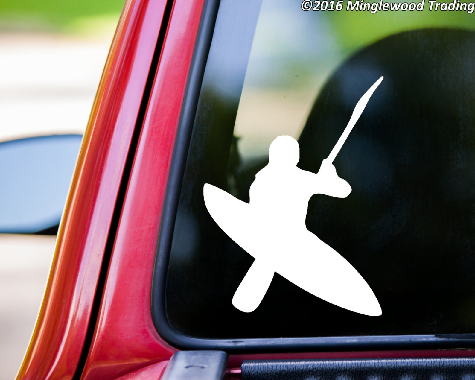 Kayak Vinyl Decal Sticker Whitewater Rapids River Sea - Etsy