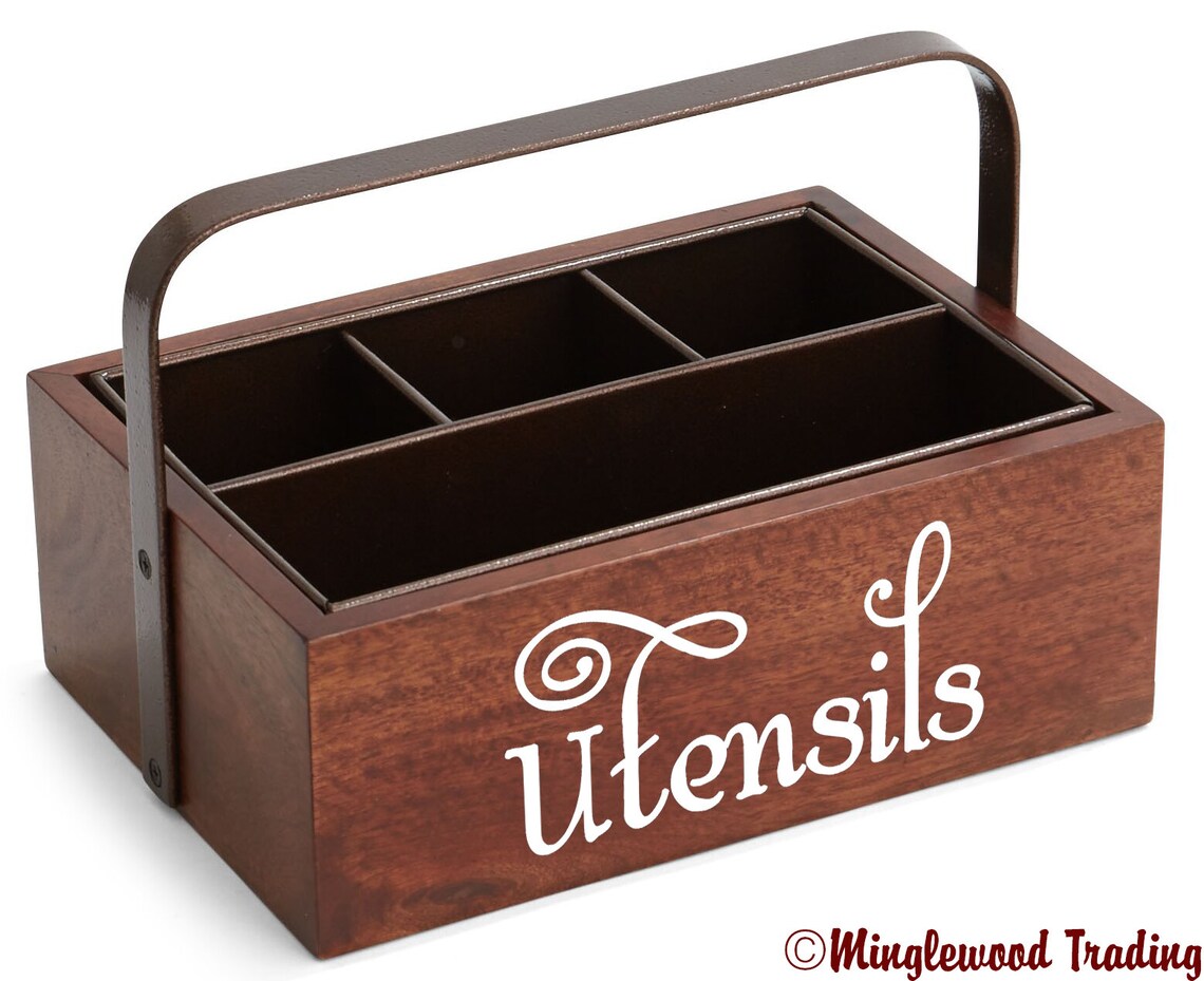 UTENSILS Vinyl Sticker Kitchen Organization Label Die Cut | Etsy