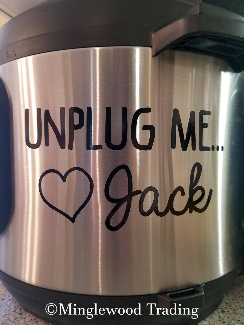 Unplug Me… Love Jack Vinyl Decal Sticker - Slow Cooker - Etsy