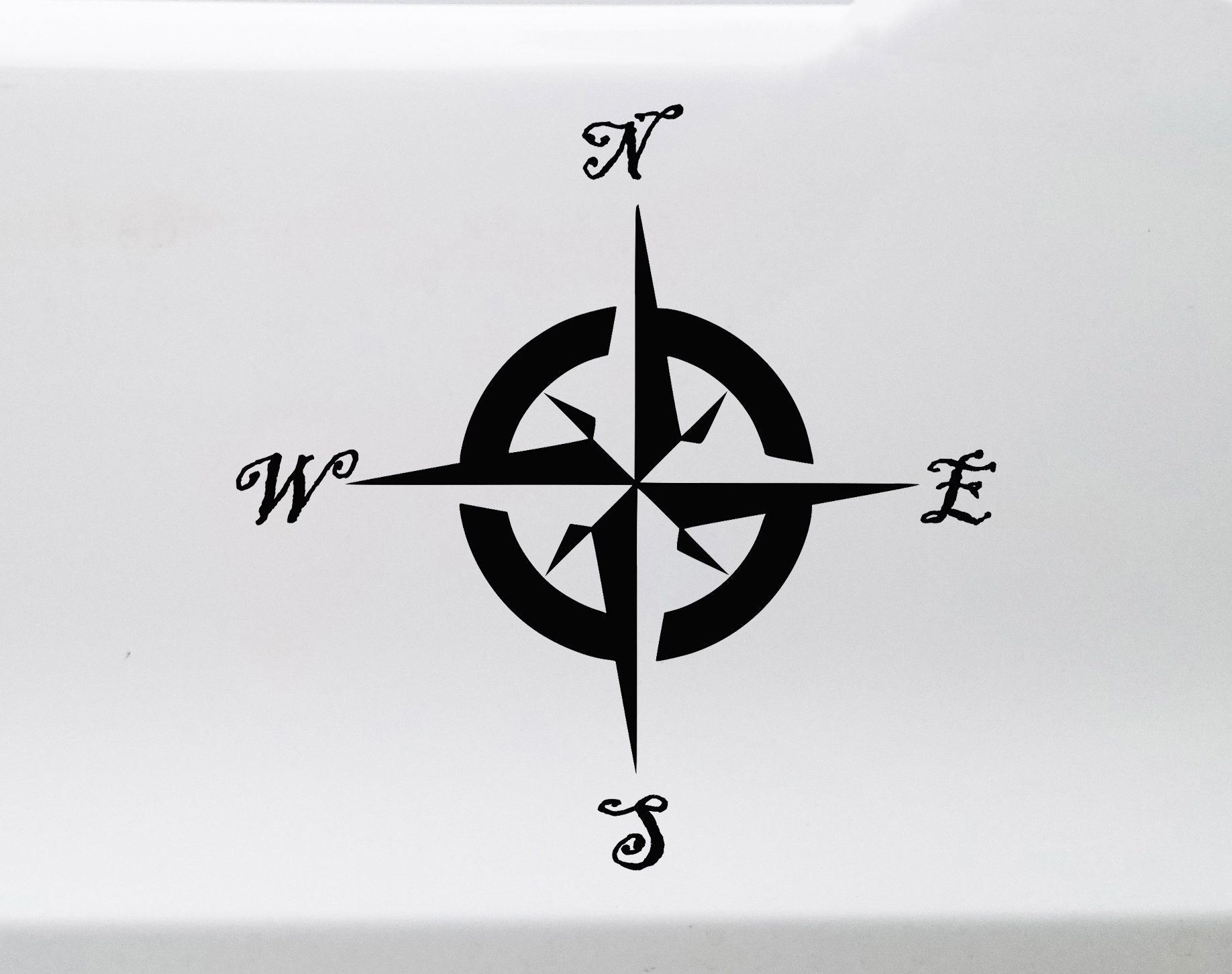 Compass Rose Vinyl Decal V1 Travel Wander Adventure Die Cut | Etsy
