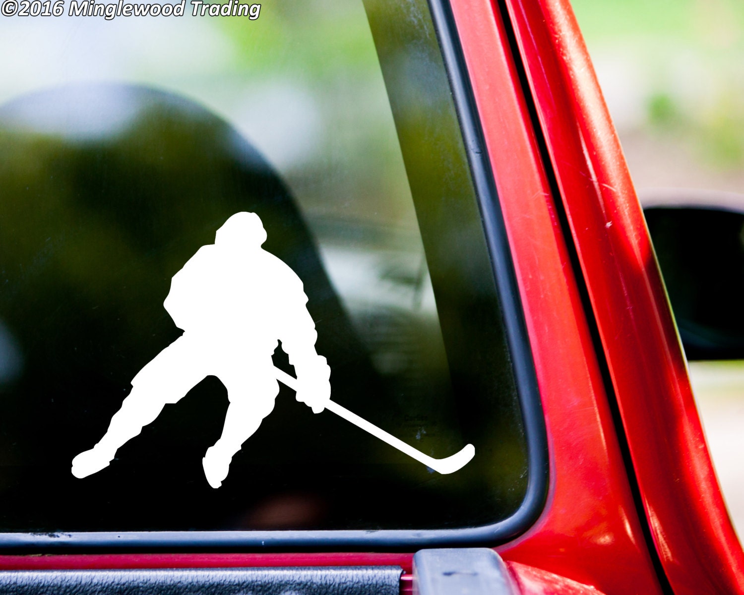 Ice Hockey Player V2 Vinyl Decal Sticker Stick Puck League - Etsy