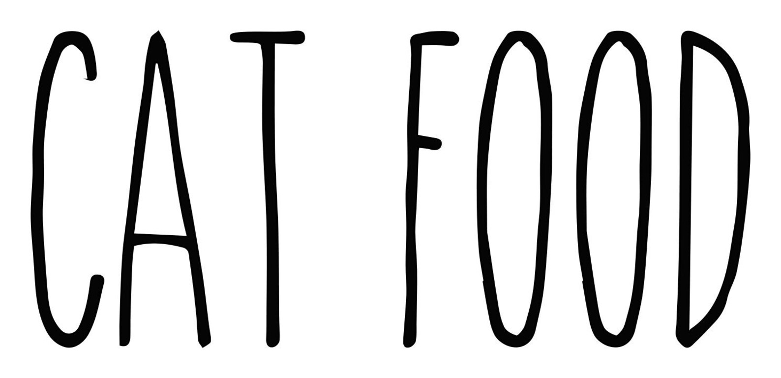 Cat Food Vinyl Decal Kitten Pet Dinner Rae Dunn Inspired - Etsy