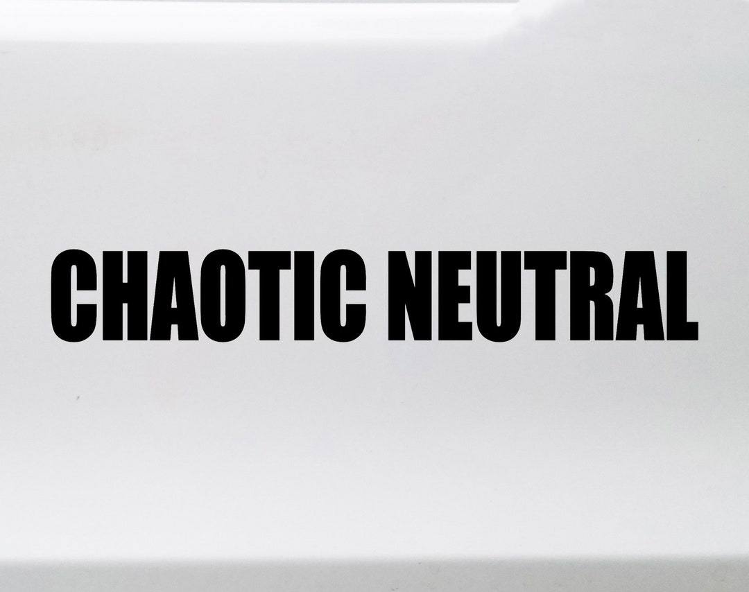 Chaotic Neutral Vinyl Sticker RPG Role Playing Character - Etsy