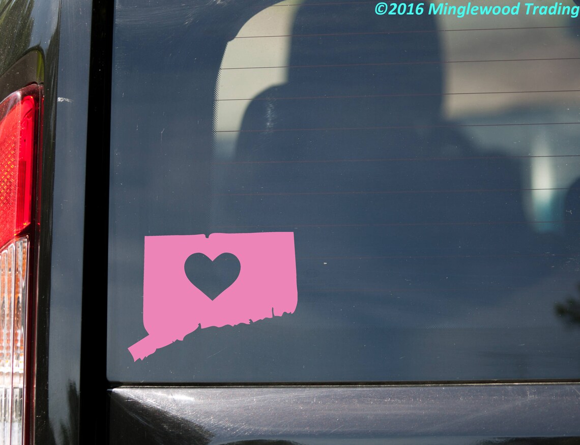 Connecticut Heart State Vinyl Decal Sticker - Love CT - Etsy