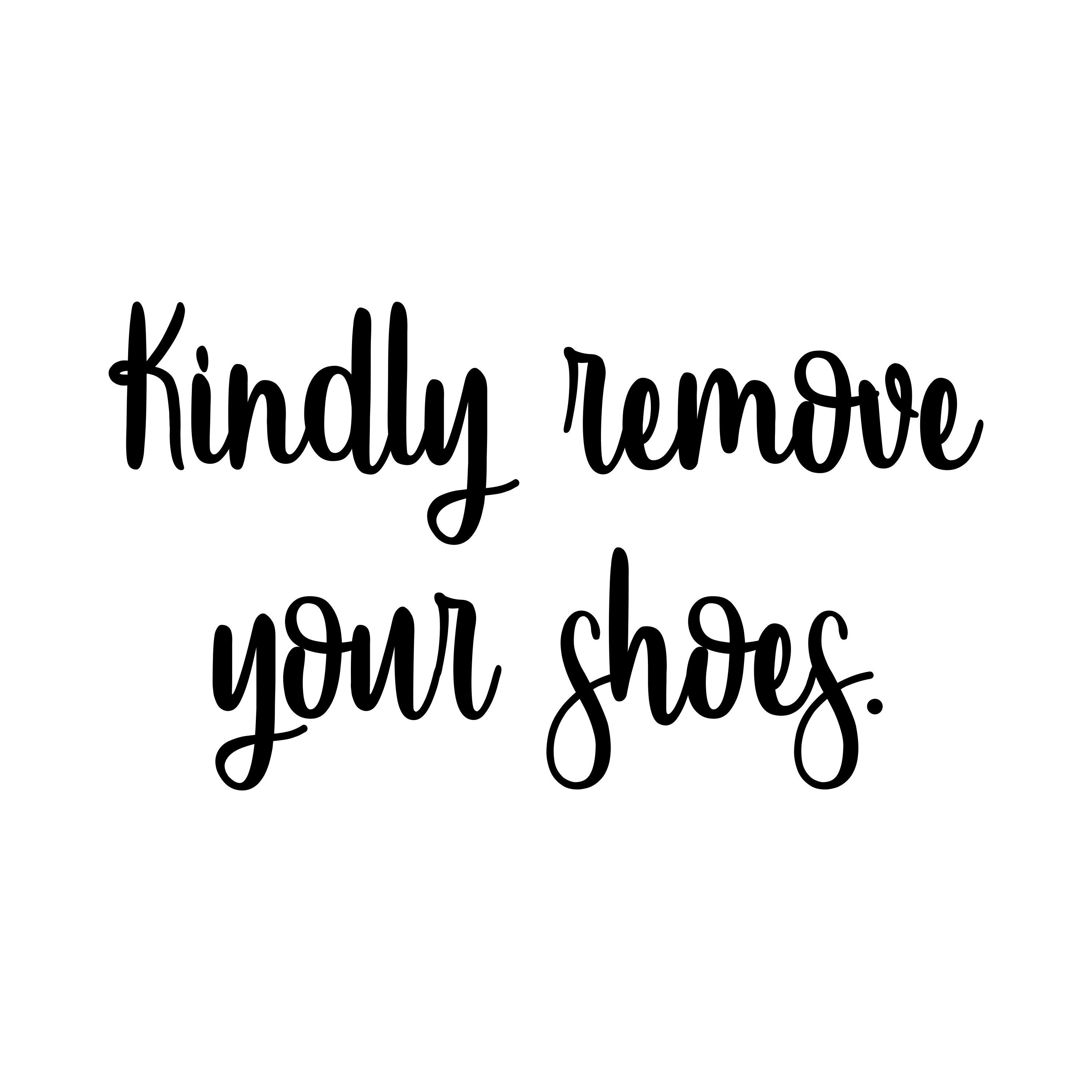 Kindly Remove Your Shoes Vinyl Decal Sticker Door Window - Etsy