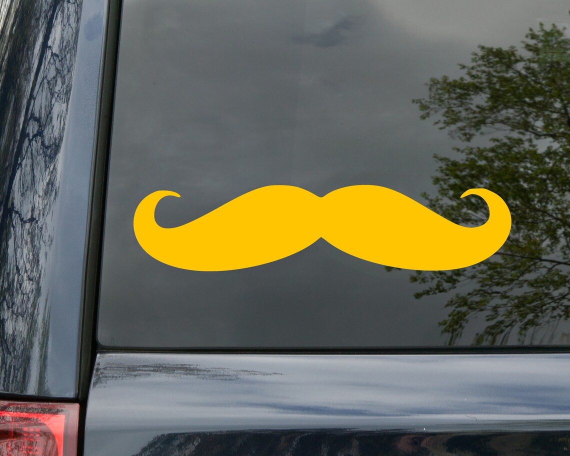 Mustache Vinyl Decal Moustache Handlebar Imperial Die Cut - Etsy