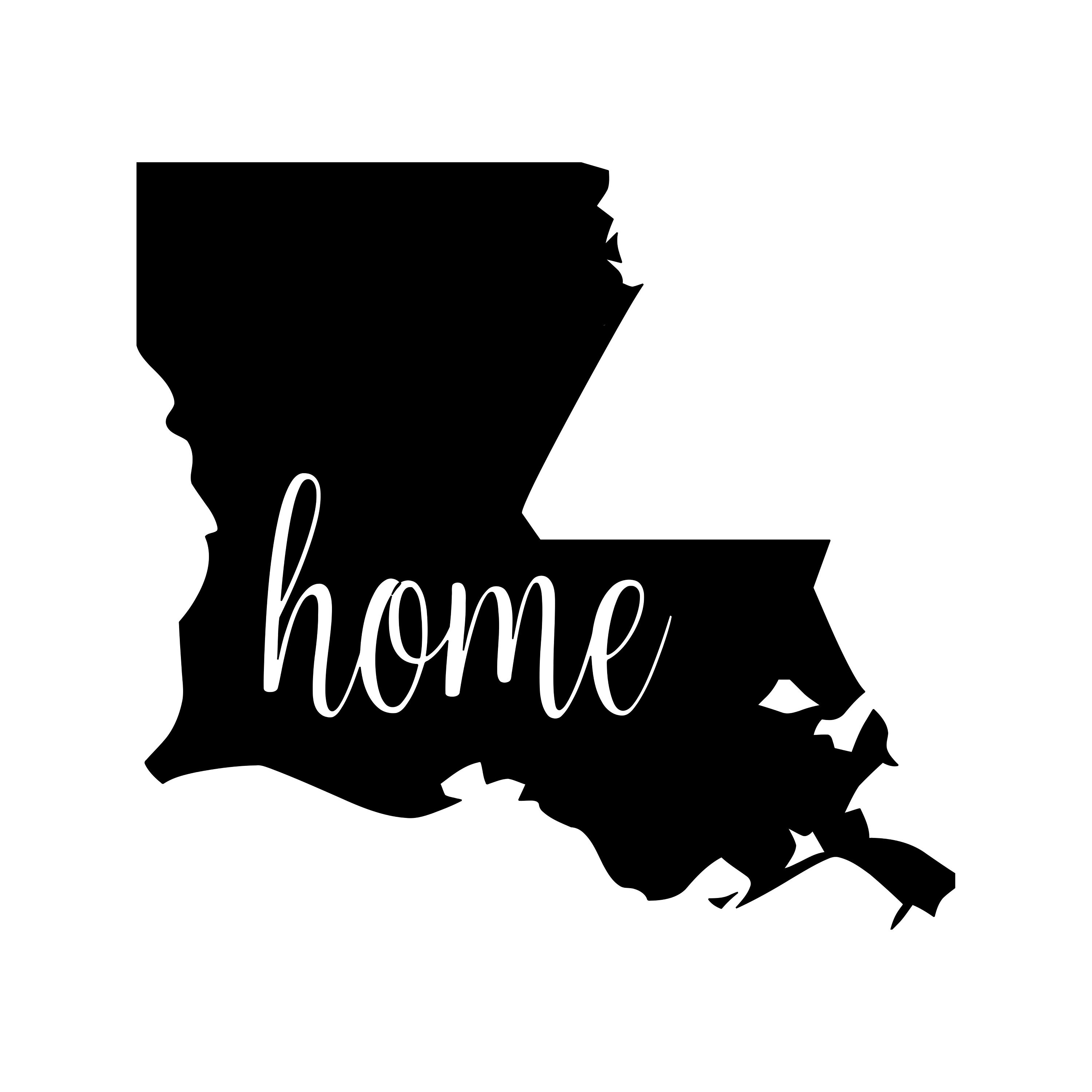 Louisiana State Vinyl Decal Home State LA New Orleans Bayou | Etsy