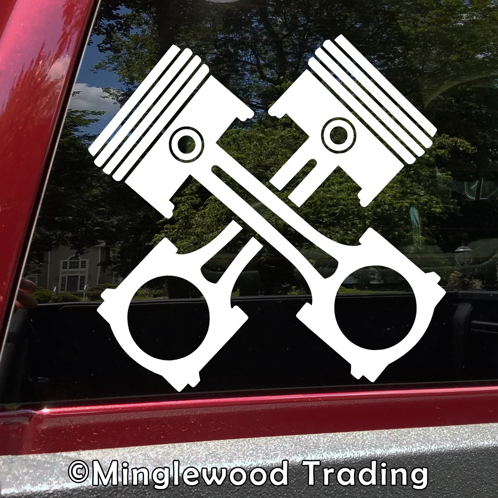 CROSSED PISTONS Vinyl Decal Sticker Motorcycle Car Engine - Etsy
