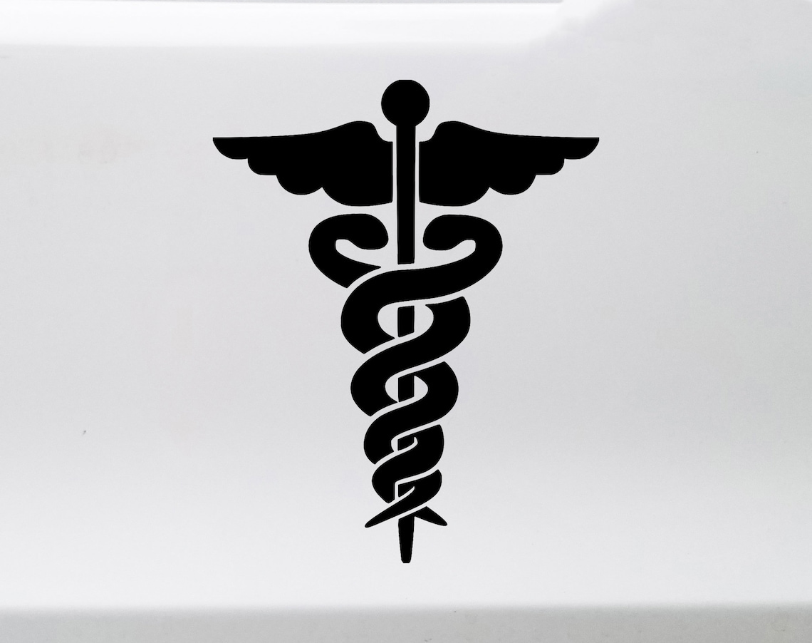 Caduceus Symbol Vinyl Decal Medical Logo Medicine ER Nurse | Etsy