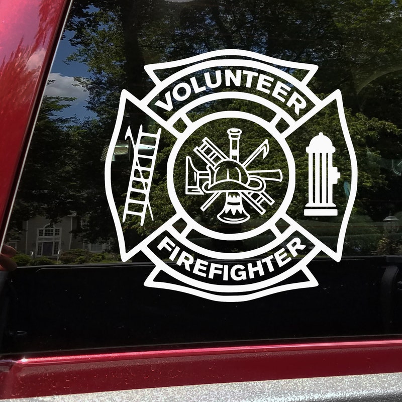 Firefighter Vinyl Decal - Etsy