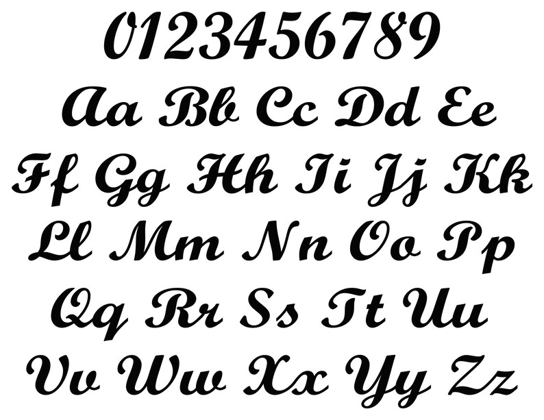 Script Mailbox Numbers Custom Vinyl Sticker 1 to | Etsy