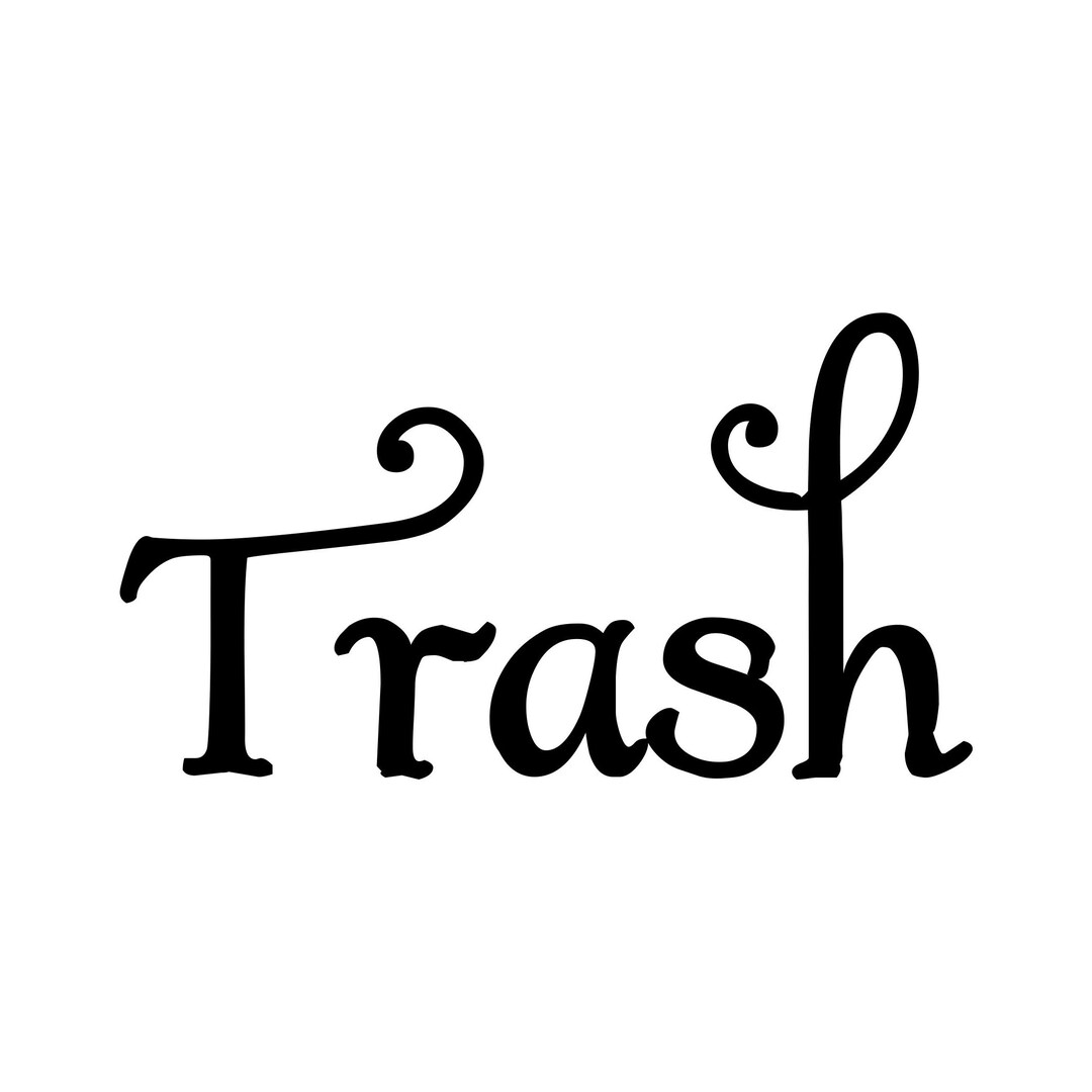 Trash Vinyl Sticker - Kitchen Pantry Organization Label - Die Cut Decal ...