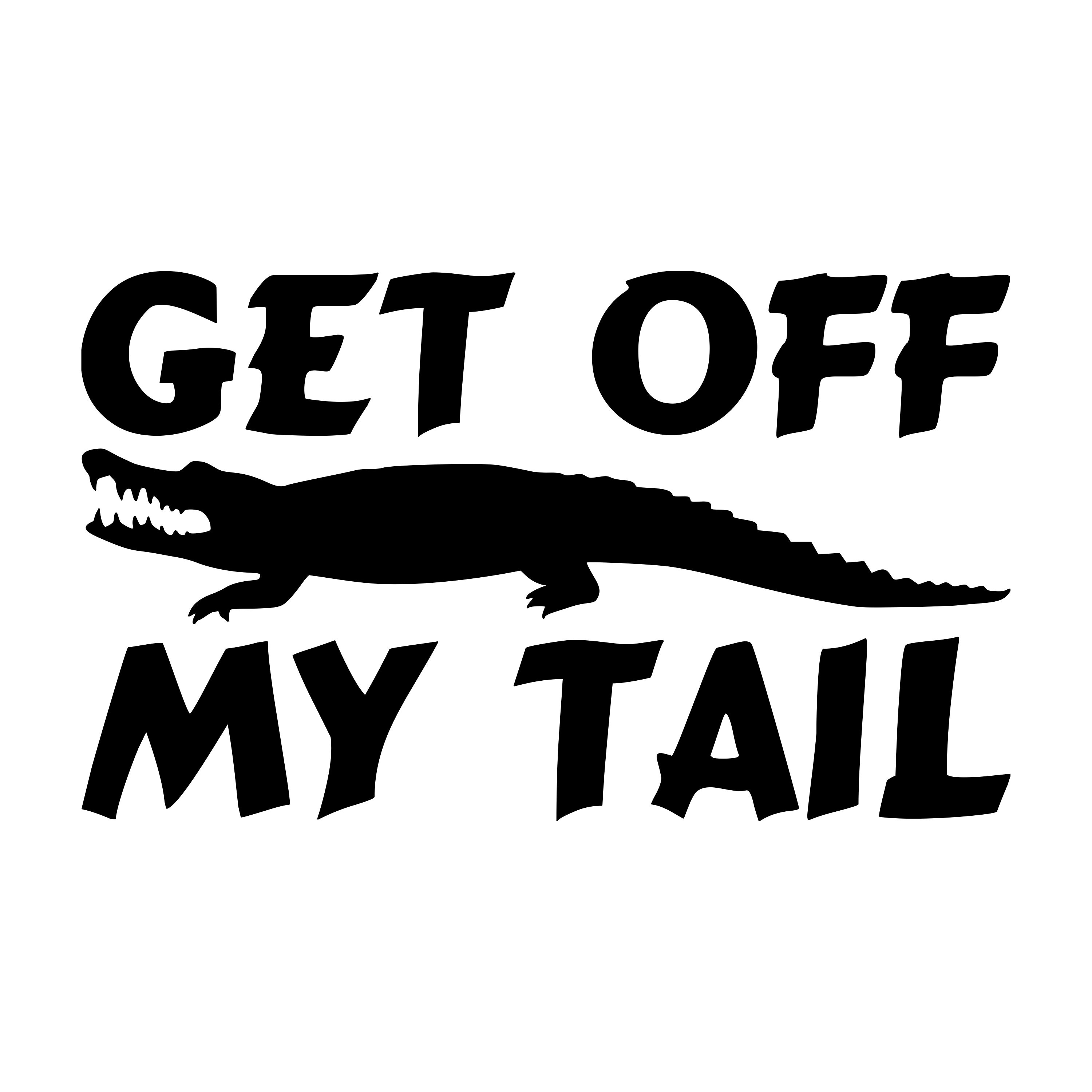 Get off My Tail Vinyl Decal Sticker Traffic Tailgater Gator | Etsy