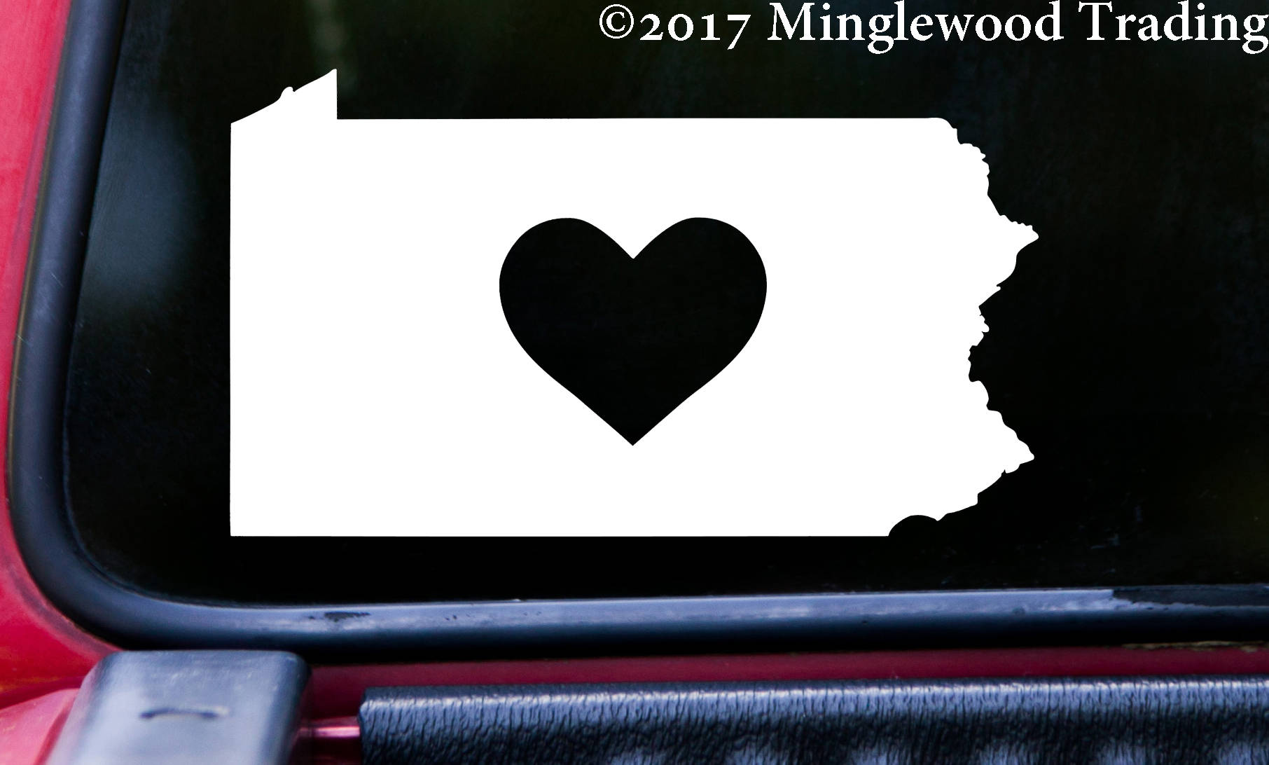 Pennsylvania Heart Vinyl Decal Sticker - Home State Love PA - Etsy