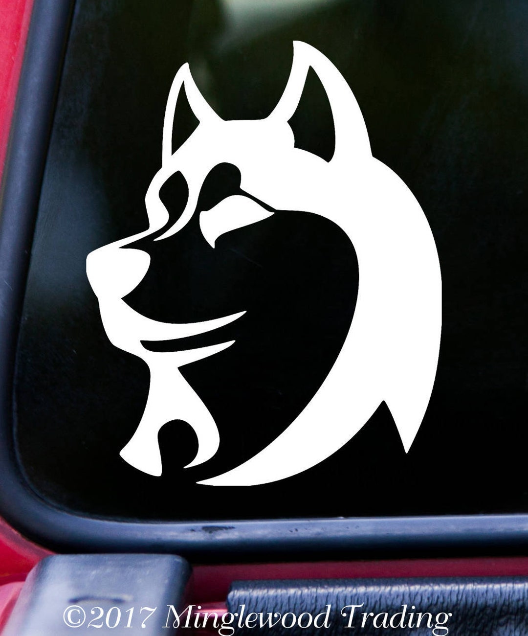 Siberian Husky Head Vinyl Decal Sticker - Spitz Sibe Chuksha - Etsy