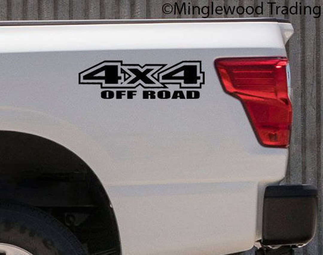 Pair 4X4 off Road V4 Vinyl Decal Stickers - 4 by 4 Truck 4 X 4 4-wheel ...