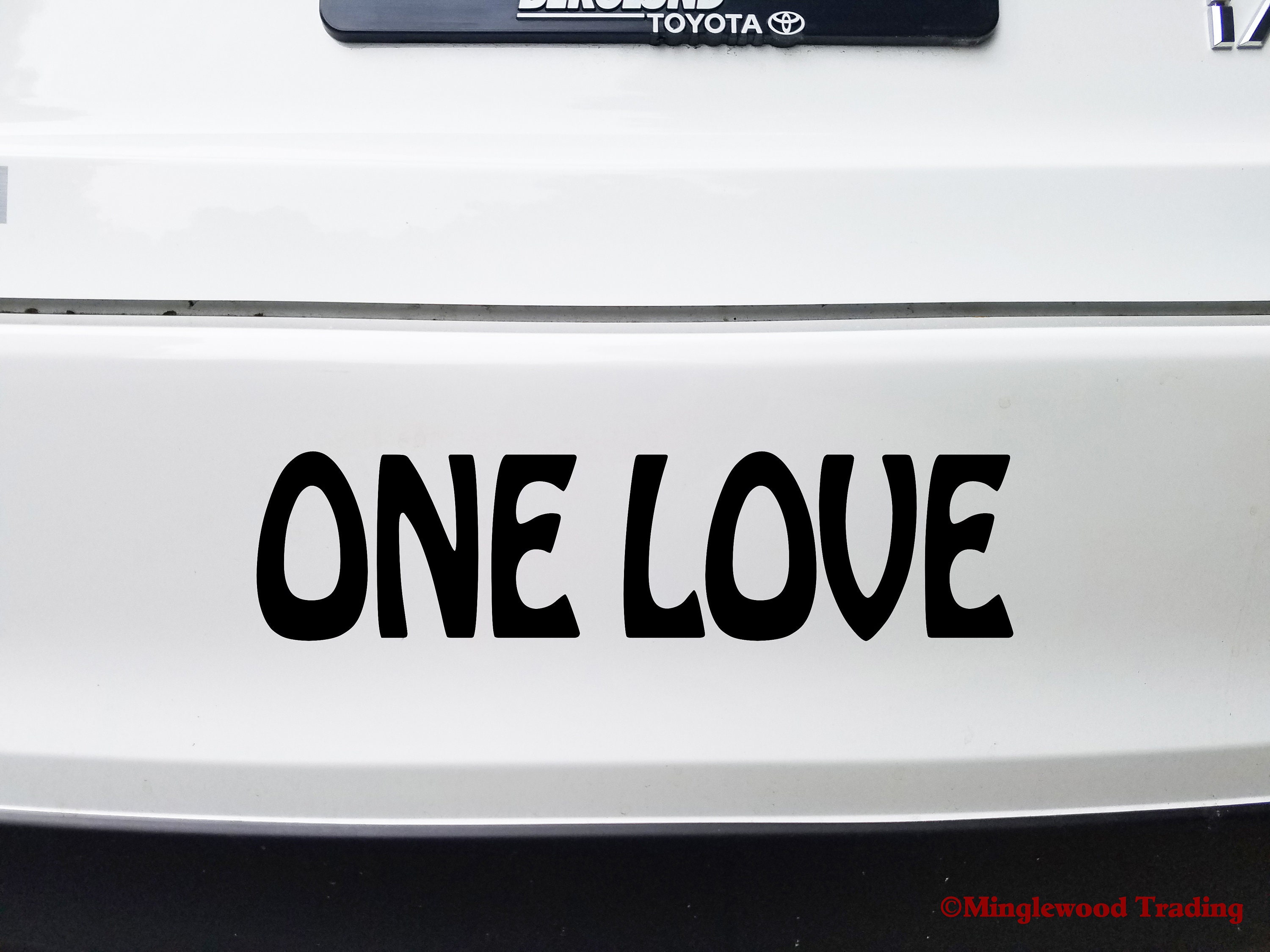 ONE LOVE Vinyl Decal Sticker Peace Be Kind Imagine | Etsy