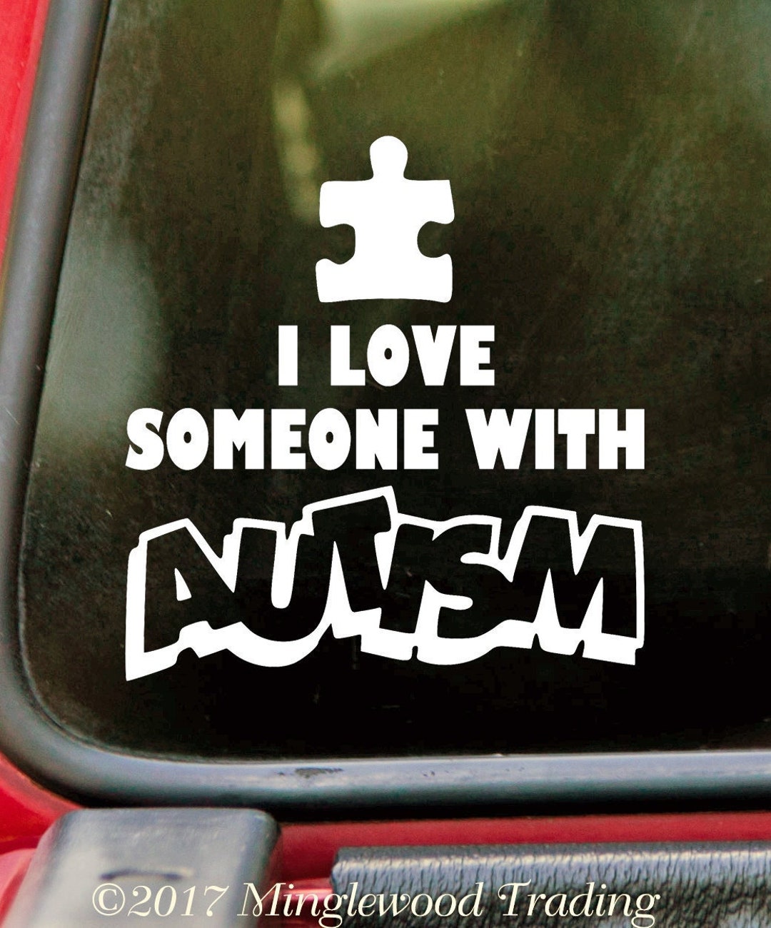 I Love Someone With Autism - Vinyl Decal Sticker - Etsy