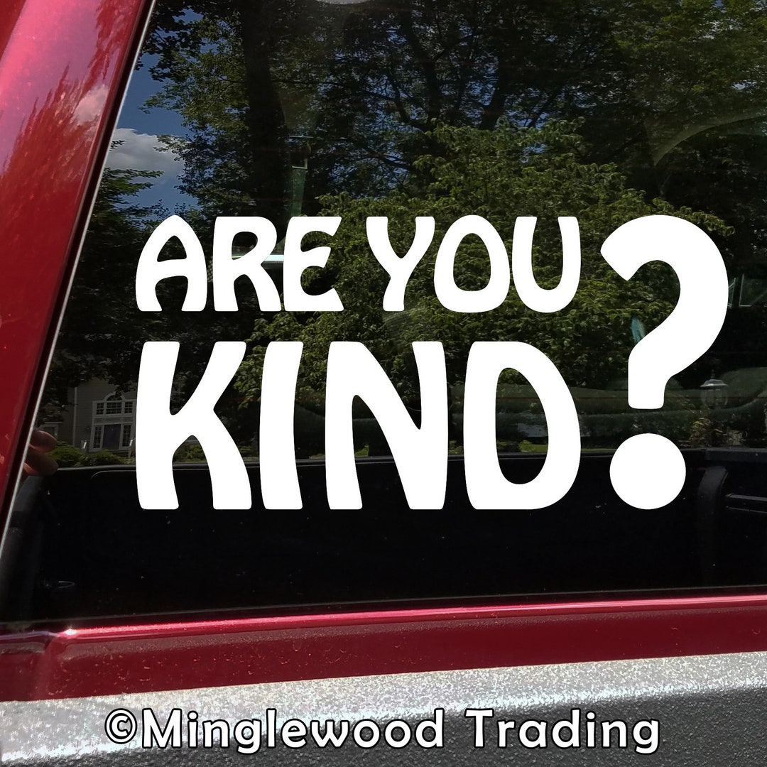 Are You Kind? Vinyl Sticker - Die Cut Decal V1 - Etsy