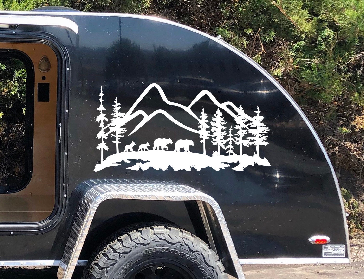 Bear Family Mountain Scene Vinyl Decal RV Motorhome Graphics | Etsy