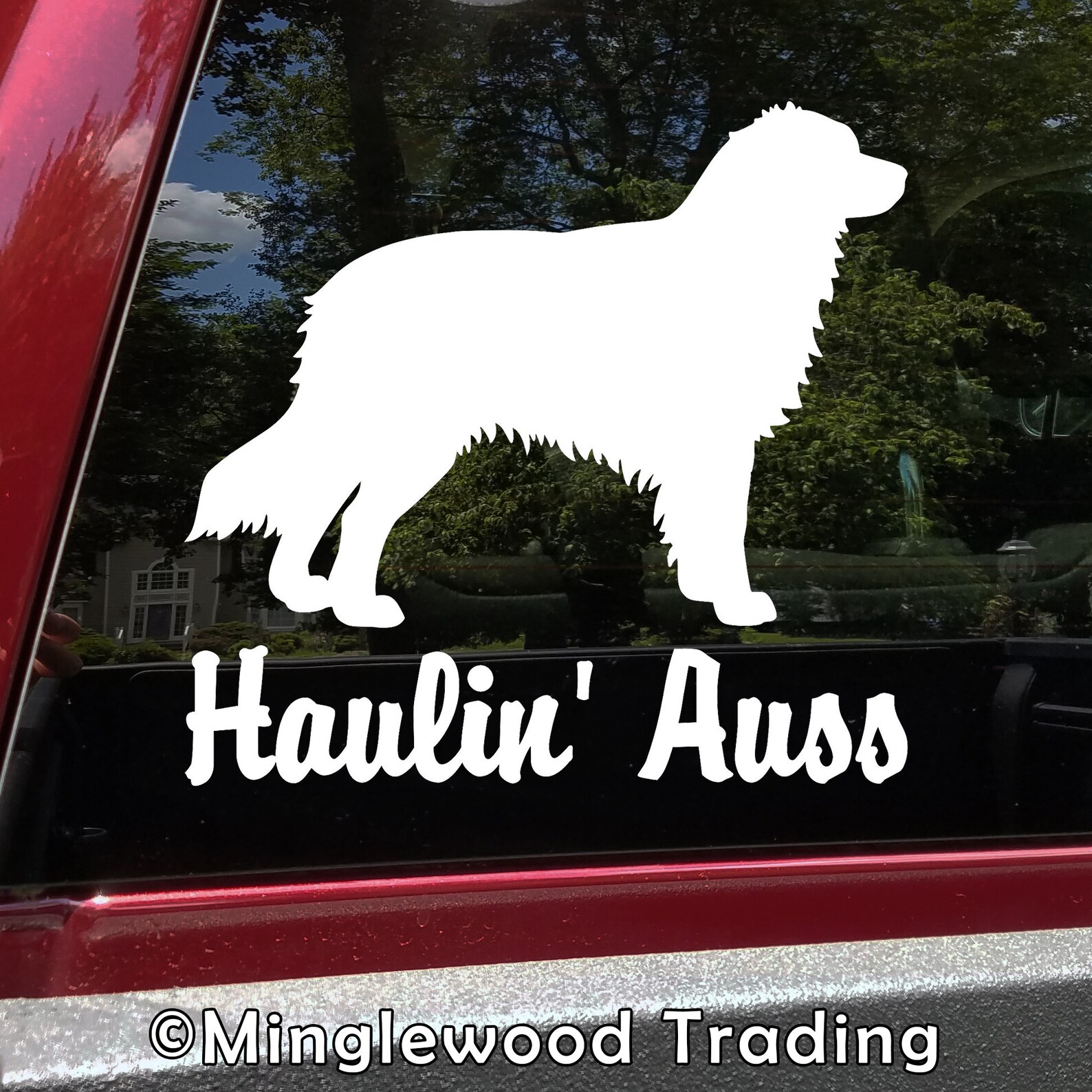Haulin' Auss Vinyl Sticker V2 Australian Shepherd Aussie | Etsy