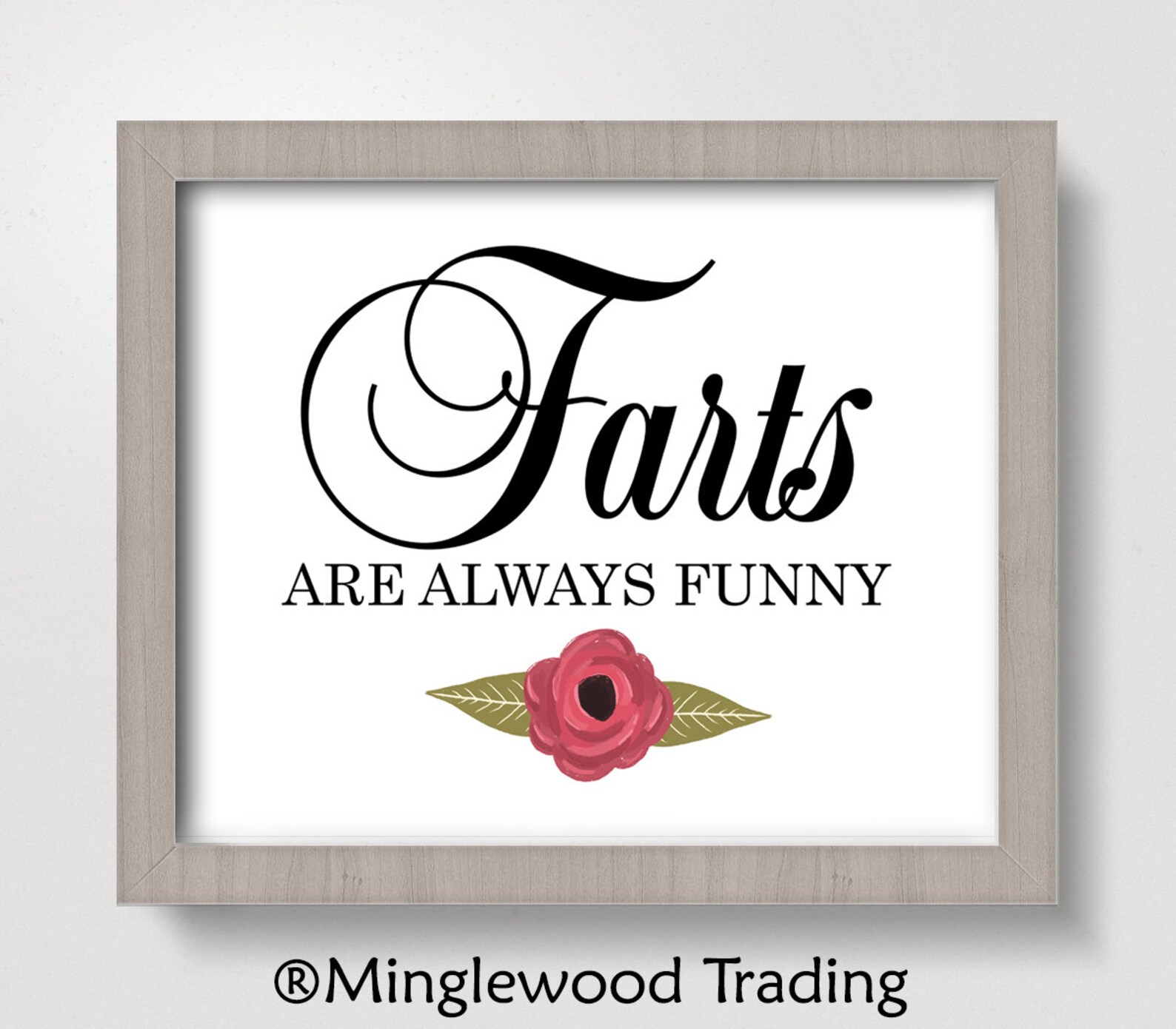 Farts Are Always Funny 8x10 Art Print - Bathroom Wall Decor Restroom - Etsy