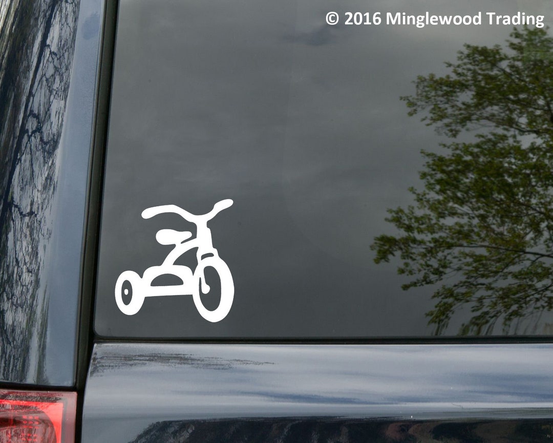 Tricycle Vinyl Decal Sticker - Trike Delta Tadpole Bike Upright - 20 ...