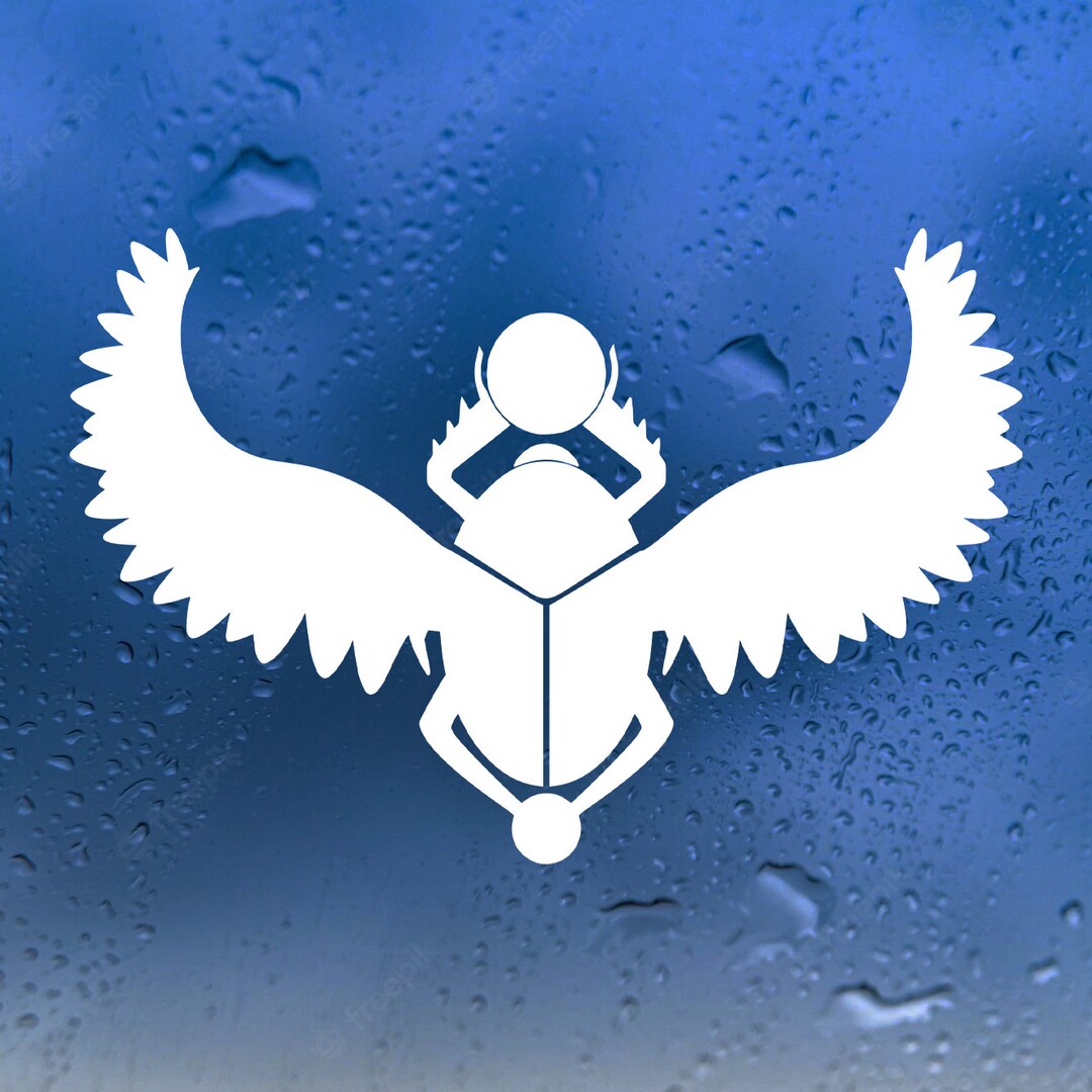 Scarab Vinyl Decal V2 - Egyptian Beetle Wings Heart Symbol - Die Cut ...