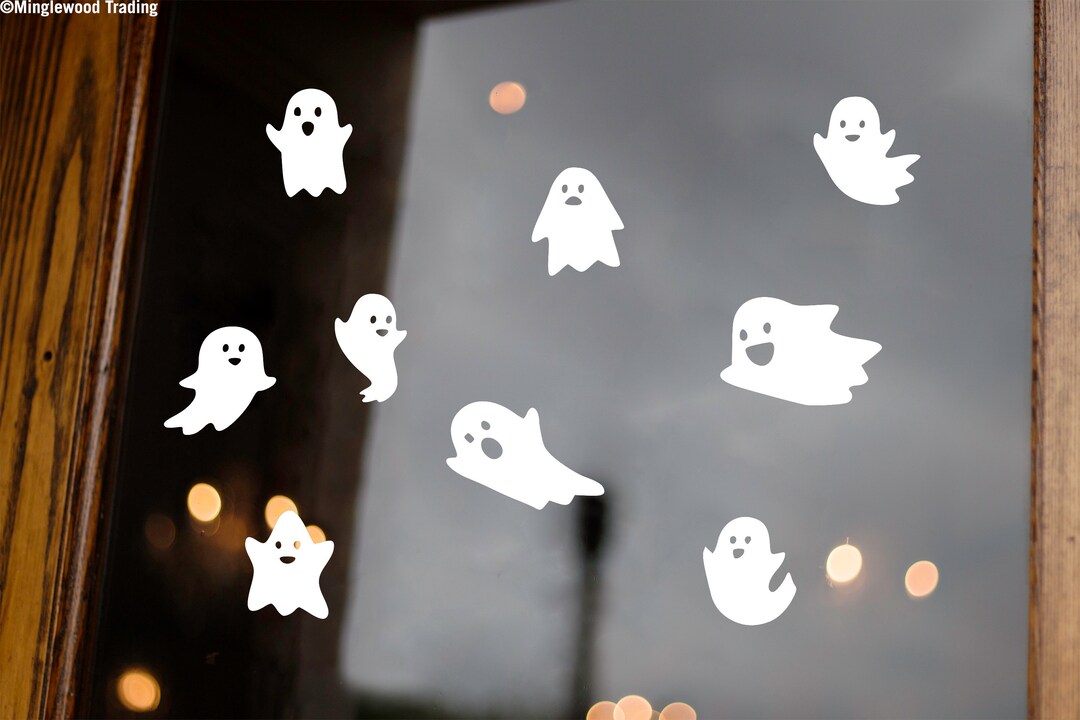 Sheet Set of 9 Ghosts Vinyl Stickers - Halloween Spooky Spirits - V1 ...