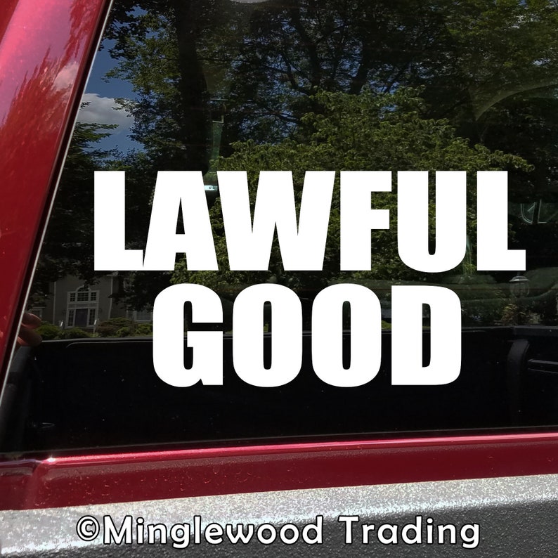 Lawful Good Vinyl Sticker RPG Role Playing Character | Etsy