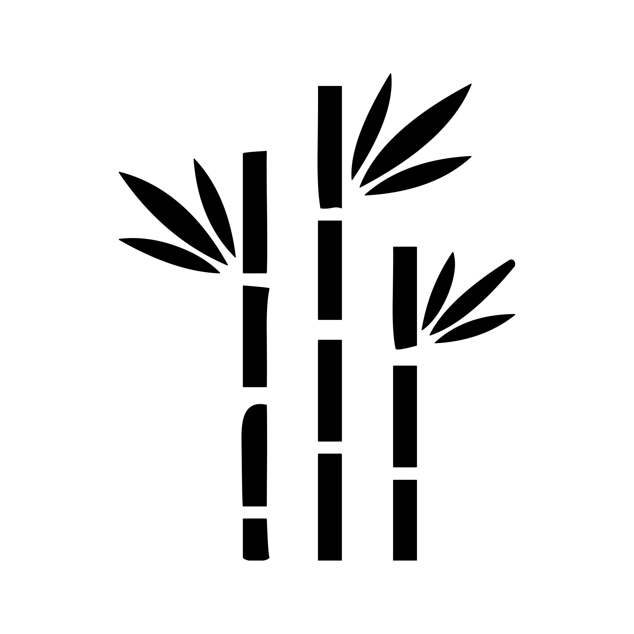 Bamboo Vinyl Decal Sticker - Shoots Plant Tree Flower - Etsy